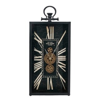 Gears Rectangular Tabletop Clock - 21" - Black - Bed Bath & Beyond ...
