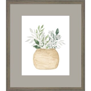 Lucille Price 'Pot Of White Floral' Framed Art - Bed Bath & Beyond ...