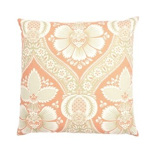 Beige Patterns On Peach With Feather Down Insert Pillow - Bed Bath ...