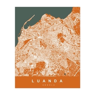 Luanda Luanda Province Angola Maps Botany Dorm Art Art Print/Poster ...
