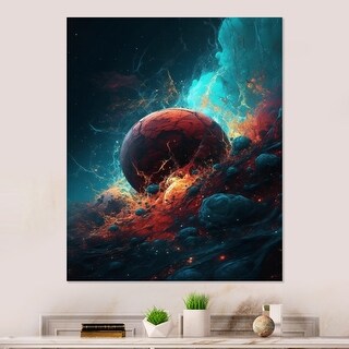 Designart "Imagine Space I" Space Metal Wall Art - Bed Bath & Beyond ...
