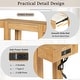Rustic Minimalist Console Table with 1 Hidden Drawer and Side Power ...