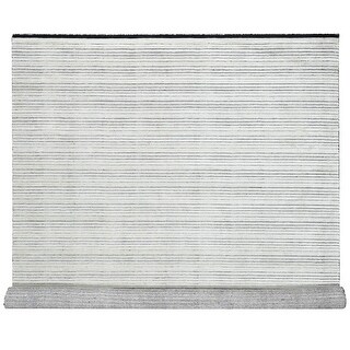 Shahbanu Rugs Black and Ivory Modern Textured and Variegated Line ...