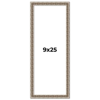9x25 Frame Silver Versailles Ornate Solid Wood Picture Frame | 1 Inch ...