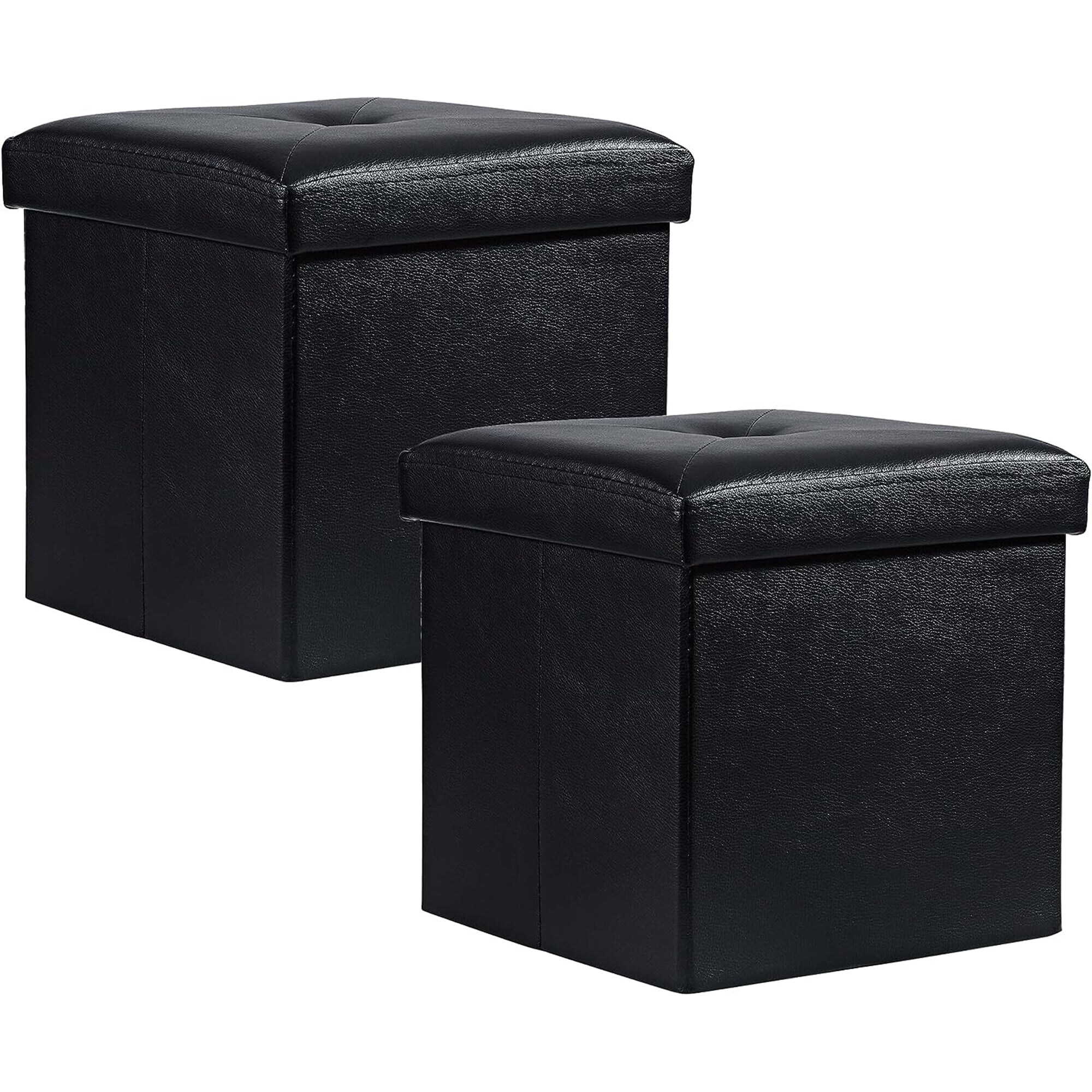 Leather storage ottoman cube store