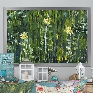 Designart "Grass And Various Forest Flowers" Traditional Framed Wall ...