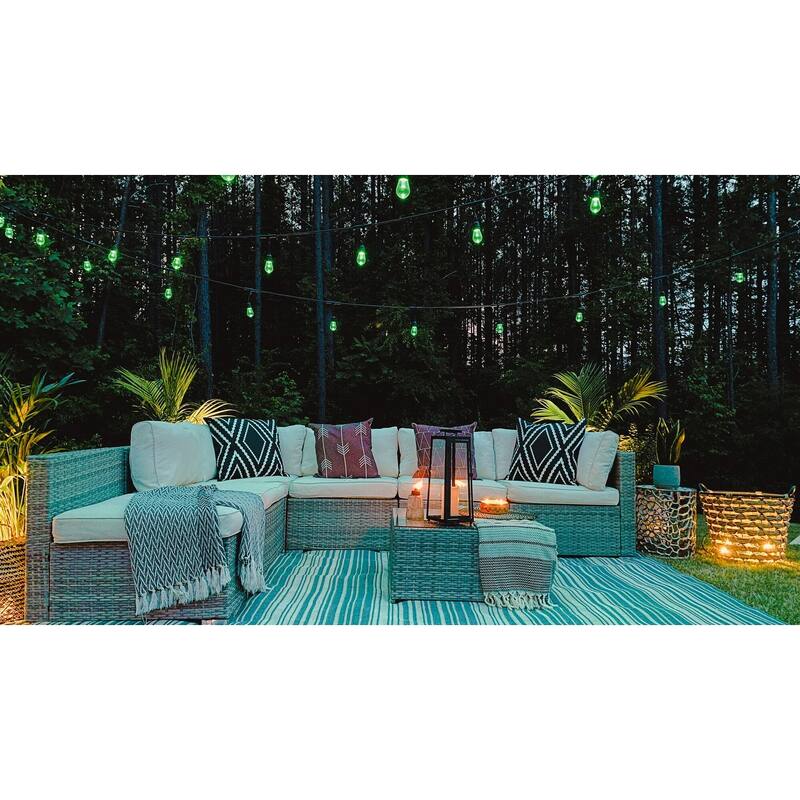 Bulbrite 36-foot Smart Indoor/Outdoor String Light Kit with Shatter ...