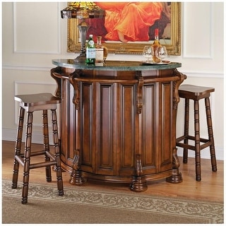Design Toscano The Lion & Rose Marble-Topped English Bar Pub - Bed Bath ...