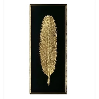 Golden leaf Black background shadow box with Golden PS Frame - Bed Bath ...