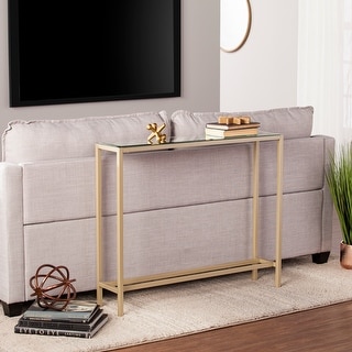 Silver orchid ham long narrow console table with mirrored top store