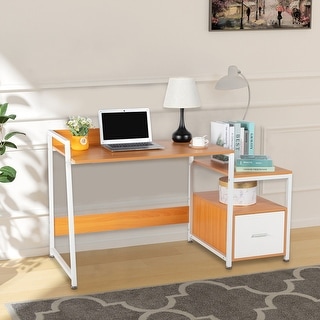 Particleboard Computer Desk with USB Port and Drawer - Bed Bath ...