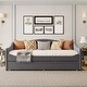 Teddy Fleece Upholstered Daybed with Light and Trundle - Bed Bath ...