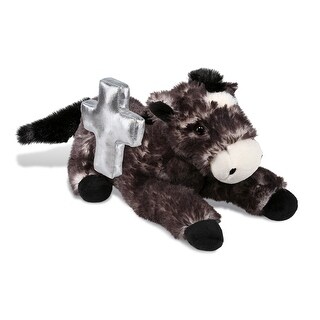 DolliBu Lying Black Horse Stuffed Animal with Silver Cross Plush - 6 ...