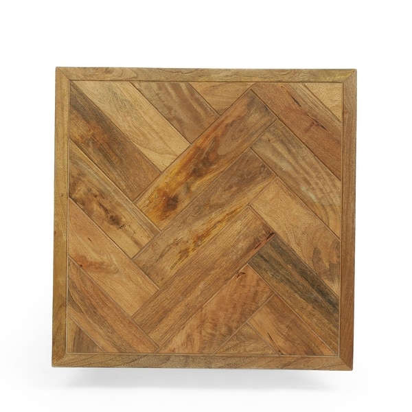 Villard Mango Wood Handcrafted Parquet Side Table by Christopher Knight ...