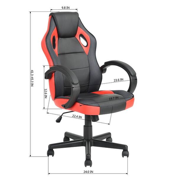 Gaming Office Chair with Fabric Adjustable Swivel Leather Ergonomic ...