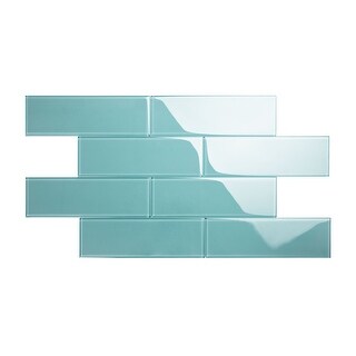 Teal 4x12 Glass Subway Tile - Bed Bath & Beyond - 32301339