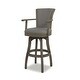 Williams Swivel Upholstered Oak Wood Counter and Bar Stool - Bed Bath ...