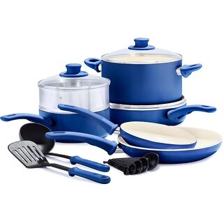 Soft Grip Ceramic Nonstick Cookware Pots and Pans Set of 12 - Bed Bath & Beyond - 39317675