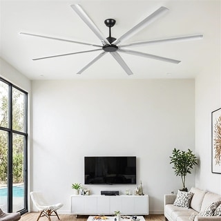 96" Ceiling Fan with Light and Remote Control,6-Speed Noiseless - Bed ...