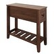 Chairside Narrow End Table, Solid Wood Recliner Side Table with Drawer ...