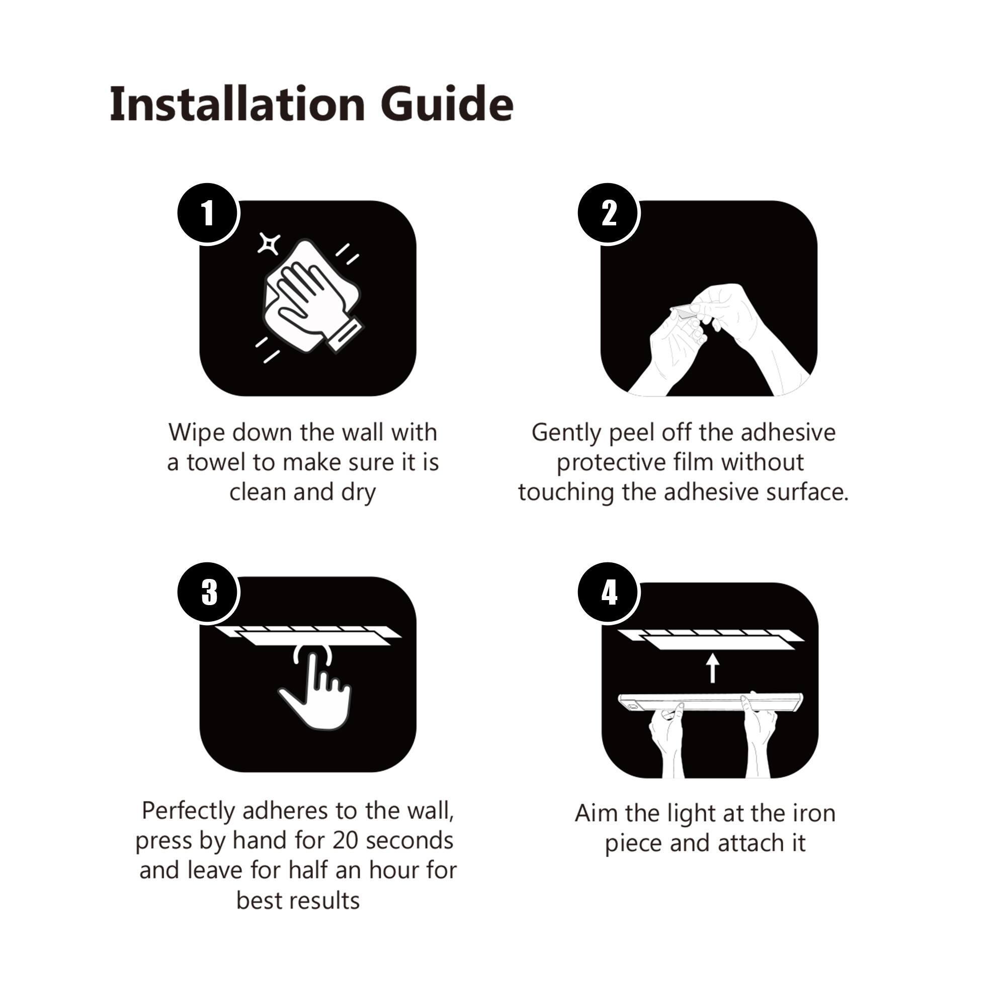 LEPOTEC 7.48" Cool Wireless Rechargeable Under Cabinet Light 1 Set ...