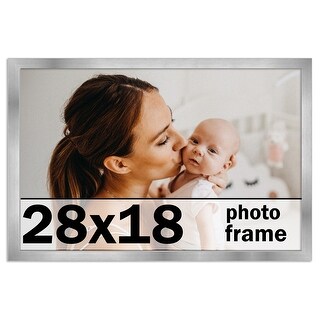 28x18 Frame Stainless Steel Silver Picture Frame - Modern Photo Frame ...