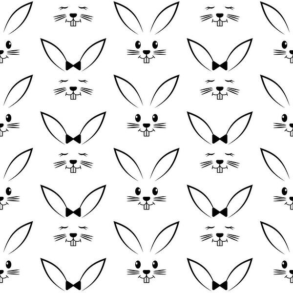 Simple Bunny Print Wallpaper - Bed Bath & Beyond - 32769697