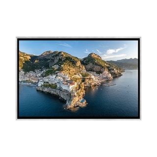 iCanvas "Aerial View Of The Amalfi Coast With The Towns Amalfi And ...