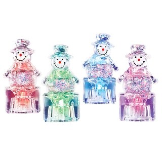 Lighted Color Changing Tabletop Acrylic Snowmen - Set of 4 - 4.500 x 4. ...