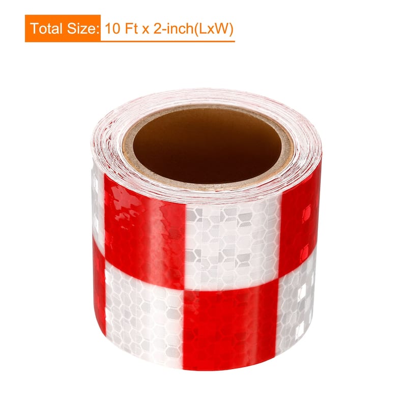 Reflective Tape, 1 Roll 10 Ft x 2-inch Safety Tape Reflector, Square ...