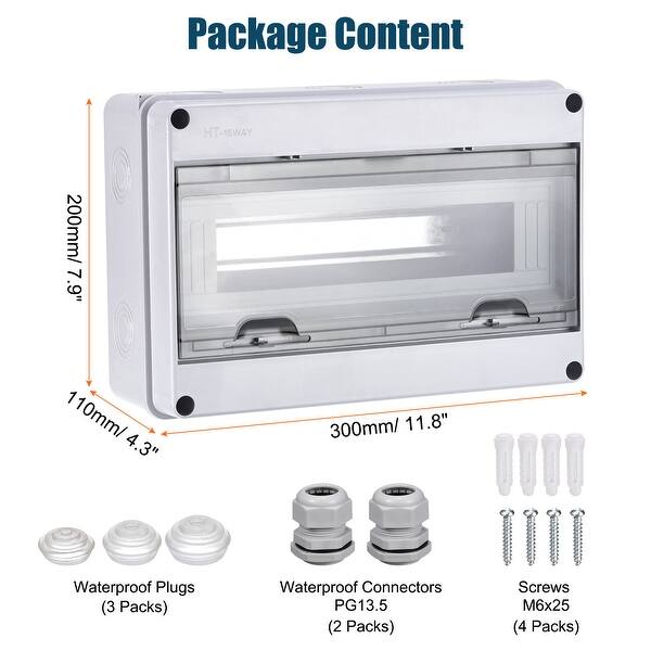 15 Way Circuit Breaker Box IP65 Distribution Protection Box ...