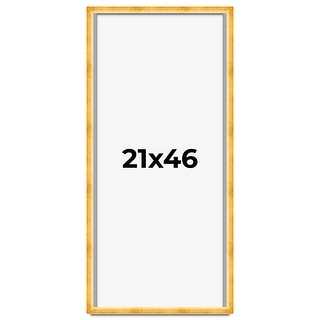 21x46 Shadow Box Frame Gold | 1.625 Inches Deep Real Wood Traditional ...