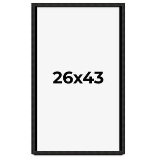 26x43 Shadow Box Black Rustic Barnwood Display Frame | 1.125 Inch - Bed ...