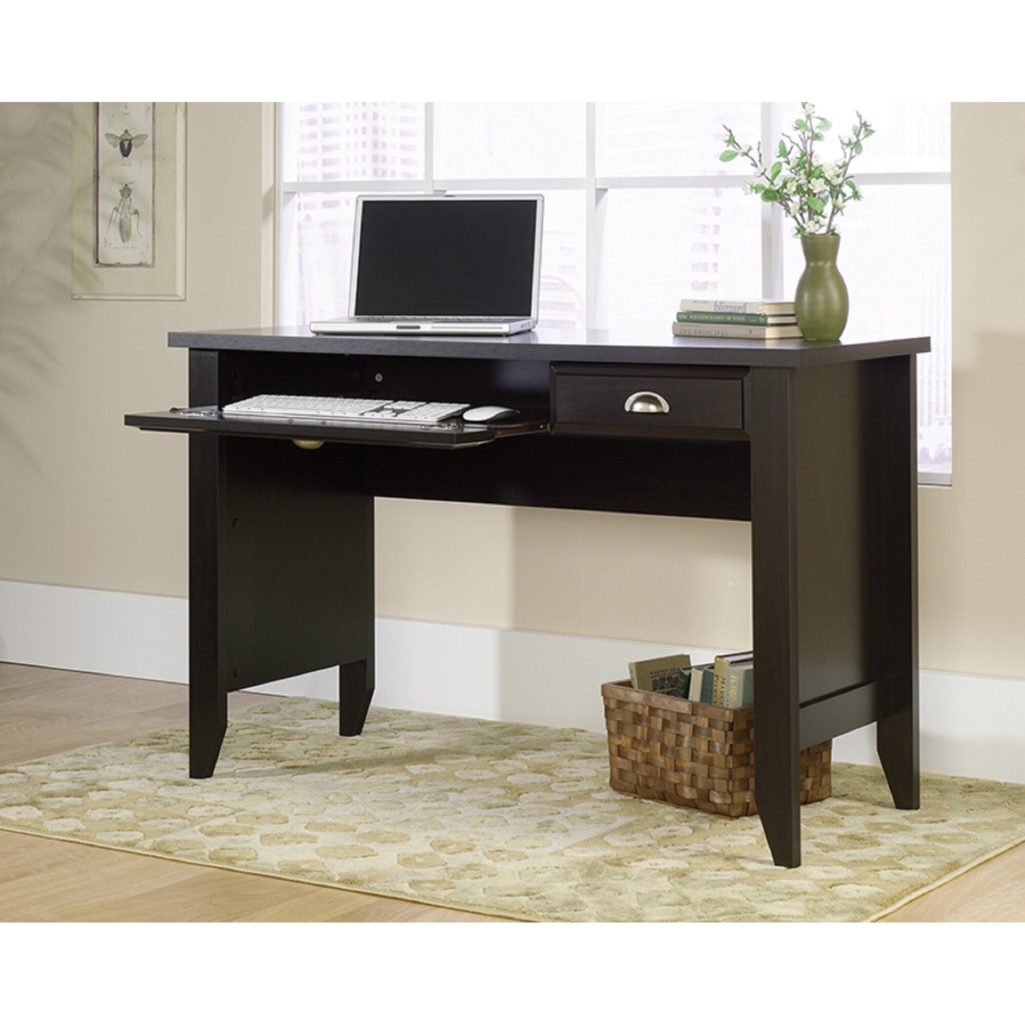 Sauder computer desk with pullout keyboard tray store