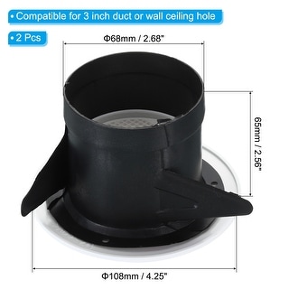 3" Round Air Vent Ceiling Diffuser Grill Louver Soffit Vent w Screen ...
