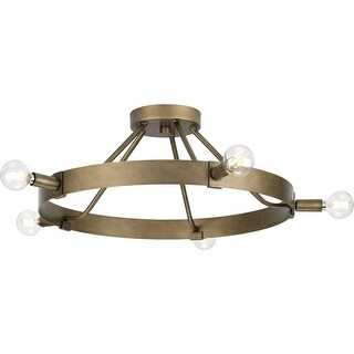 Progress Lighting P350240 Breckenridge 5 Light 23" Wide Semi-flush ...