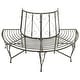 Garden Half Round Tree Bench 63" Steel - Bed Bath & Beyond - 35110161