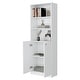 2-Door Bookcase, Storage with Multi-Level Shelves and Double Door ...