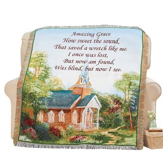 Amazing Grace Fringe Border Tapestry Throw Blanket - Bed Bath & Beyond ...