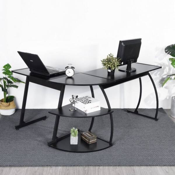 Home Office L-Shape Desk Very Sturdy Frame Avant-Garde Architectural ...