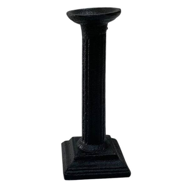 Lg. Cast Iron Pillar Candle Holder 7.5H Black - A - Black - Bed Bath ...