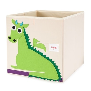 3 Sprouts Kids Childrens Foldable Felt Storage Cube Bin Box, Green ...