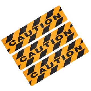 3pcs 6" x 24" Caution Warning Sticker Anti Slip Adhesive Abrasive Floor ...