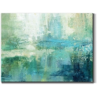 Green Blue Underwater Mist Modern Glam Wall Hanging - Bed Bath & Beyond ...