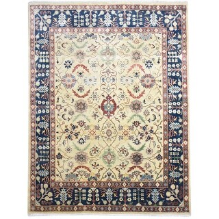 One of a Kind Hand-Knotted Persian 8' x 10' Oriental Wool Beige Rug - 8 ...