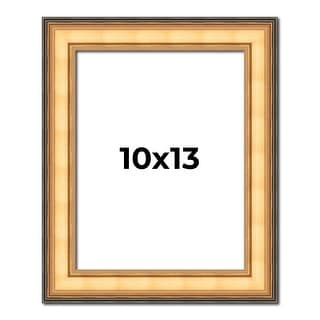 10x13 Frame Gold Plein Aire Solid Wood Picture Frame Width 2 Inches ...