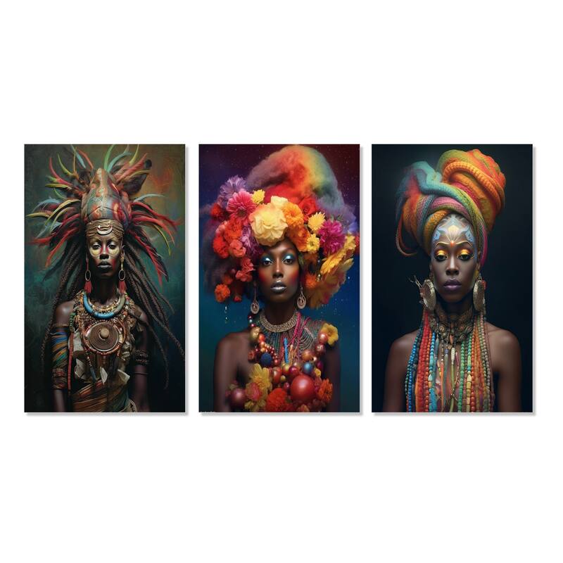 Designart "Osunmare African Rainbow Orisha Goddess II" African American ...