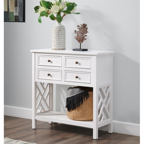 Altadena 32 inch Wide Wood Console Table with 4 Drawers Bed Bath Beyond 35434973