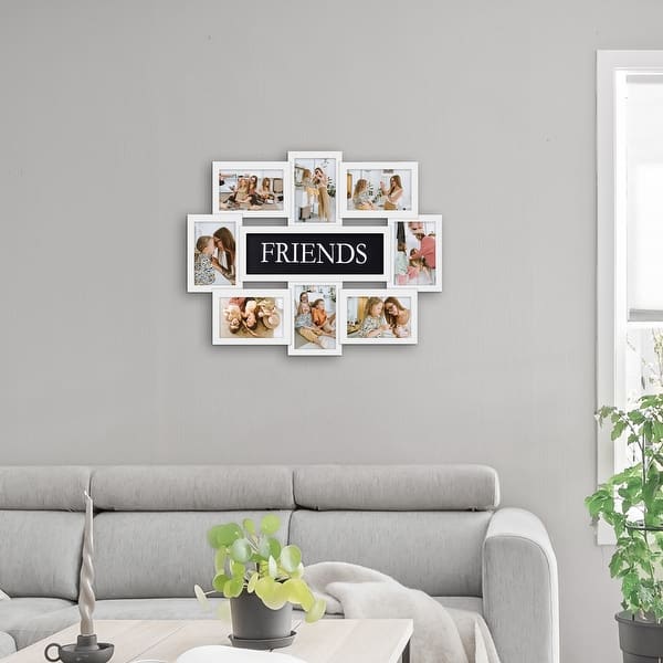 HELLO LAURA 8 Openings Gallery Style Family 4X6 Photo Frame Wall ...