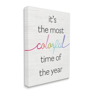 Stupell Most Colorful Time Whimsical Winter Holiday Canvas Wall Art ...